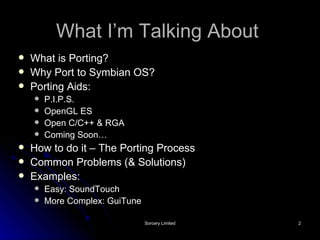 Porting To Symbian | PPT