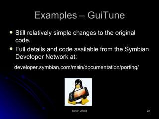 Porting To Symbian | PPT