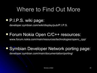 Porting To Symbian | PPT