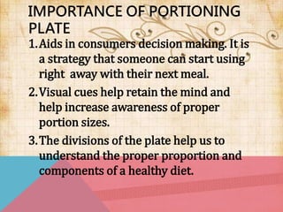 Portion and plate food | PPTX