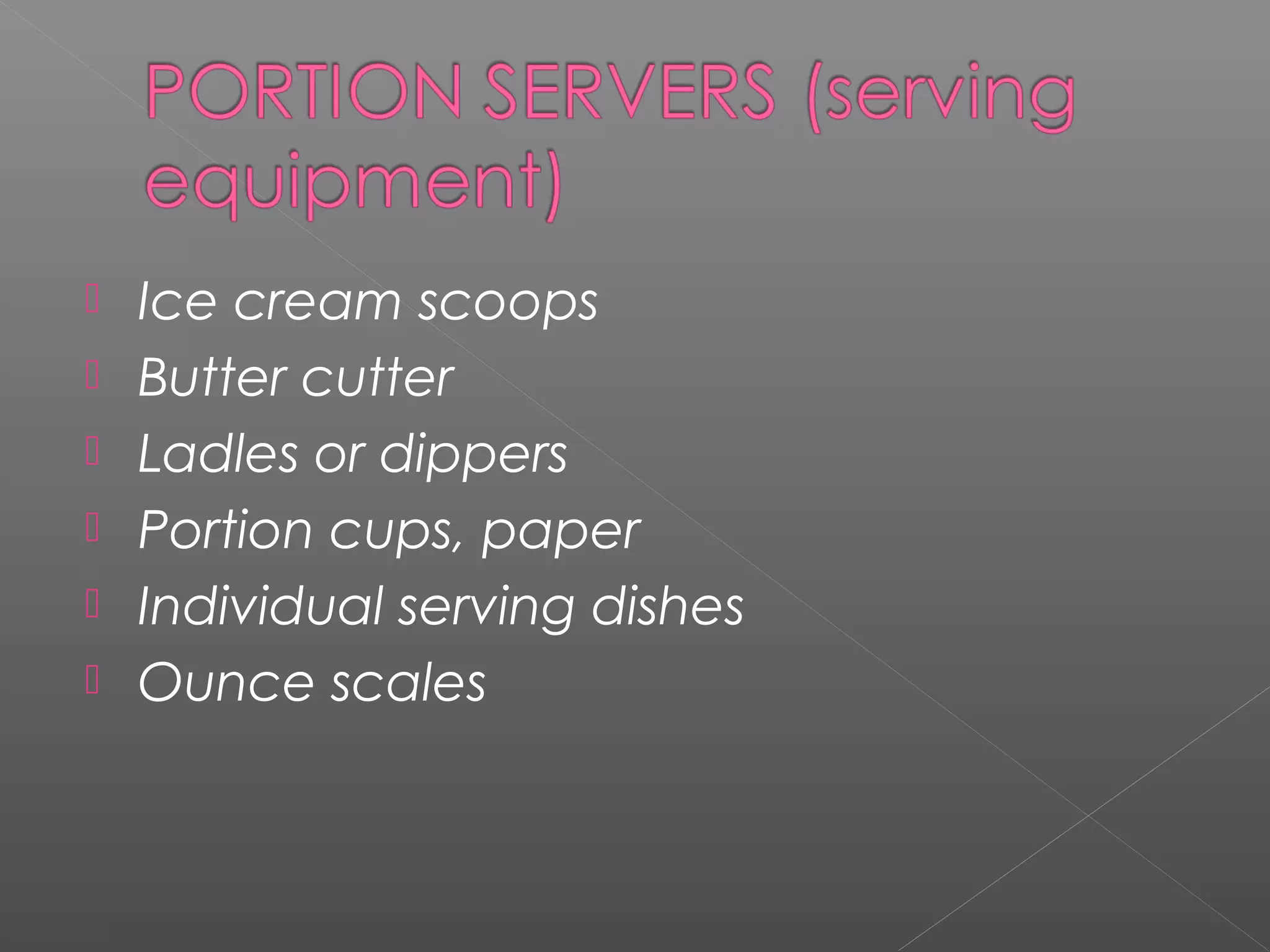 Portion control | PPT | Business | Business and Finance