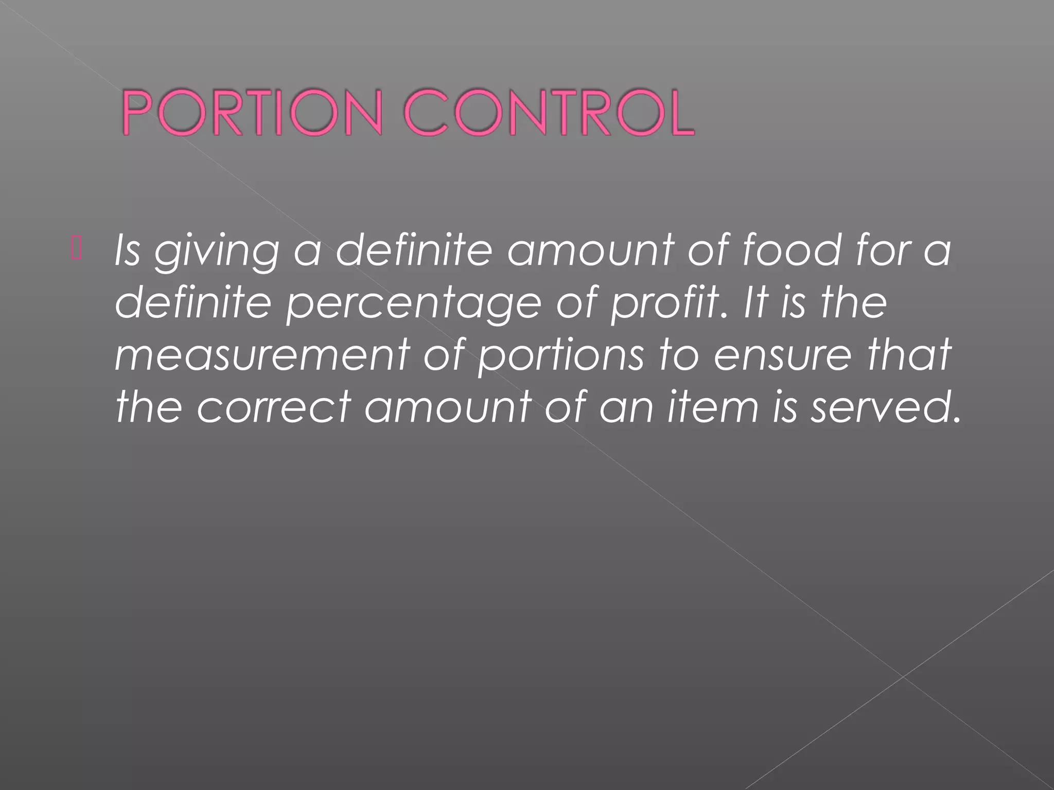 Portion control | PPT