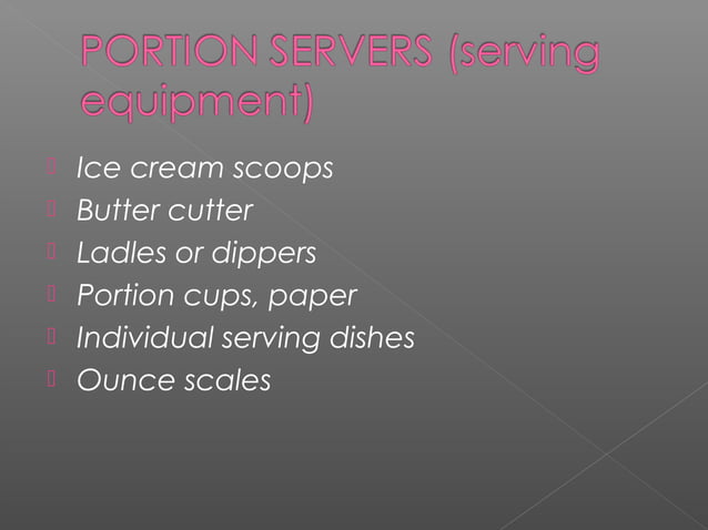 Portion control | PPT | Business | Business and Finance
