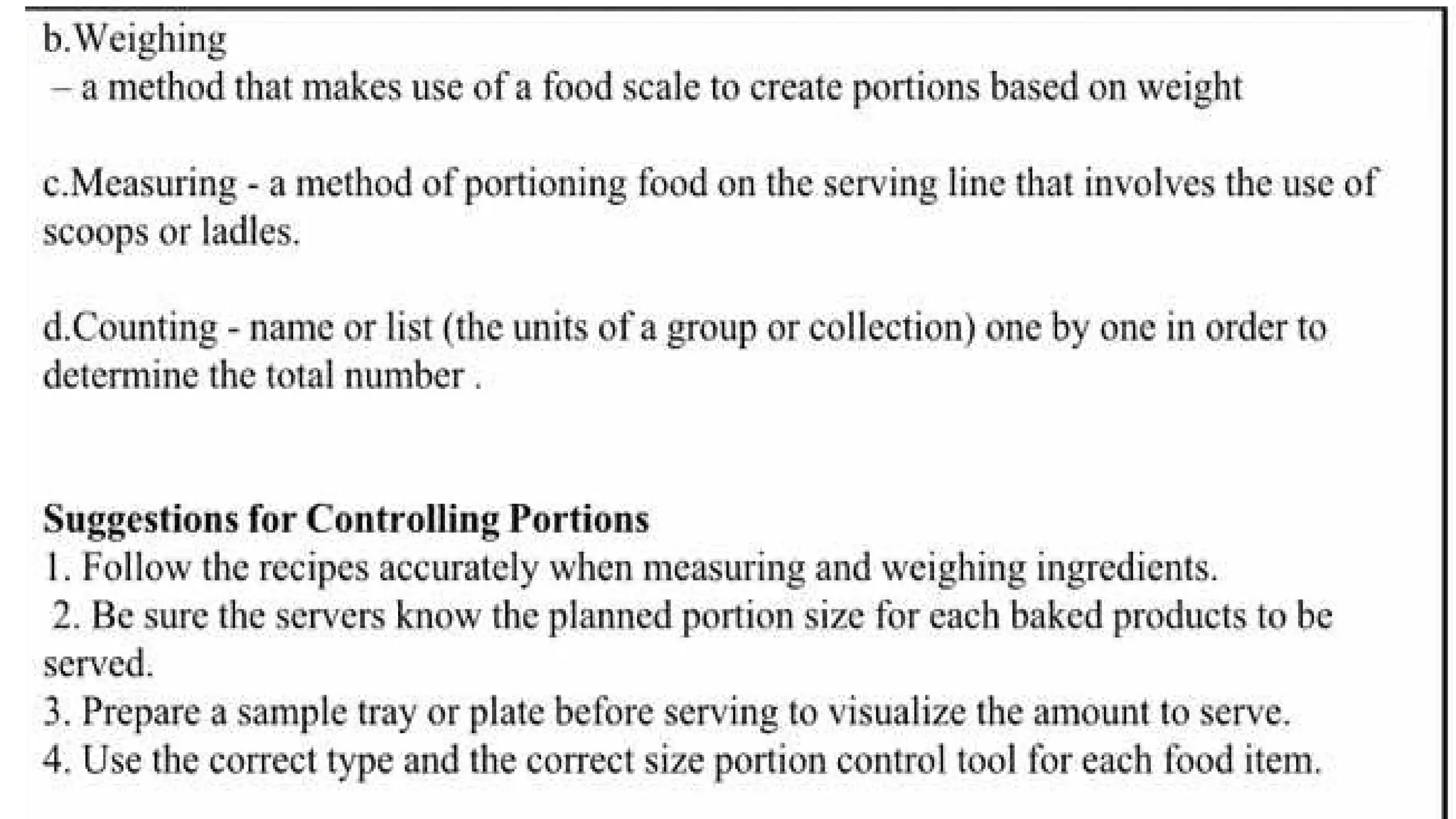 PORTION CONTROL POWERPOINT PRESENTATION 2024 | PPTX