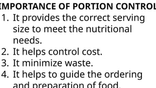 PORTION CONTROL POWERPOINT PRESENTATION 2024 | PPTX