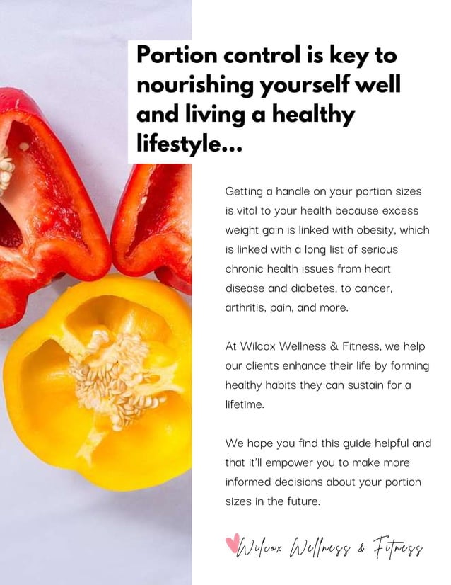 PORTION CONTROL GUIDE | PDF | Vegetarian Diets | Food & Drink