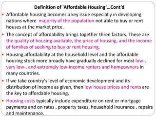 Portion Four Housing Affordability: Lecture Note.ppt