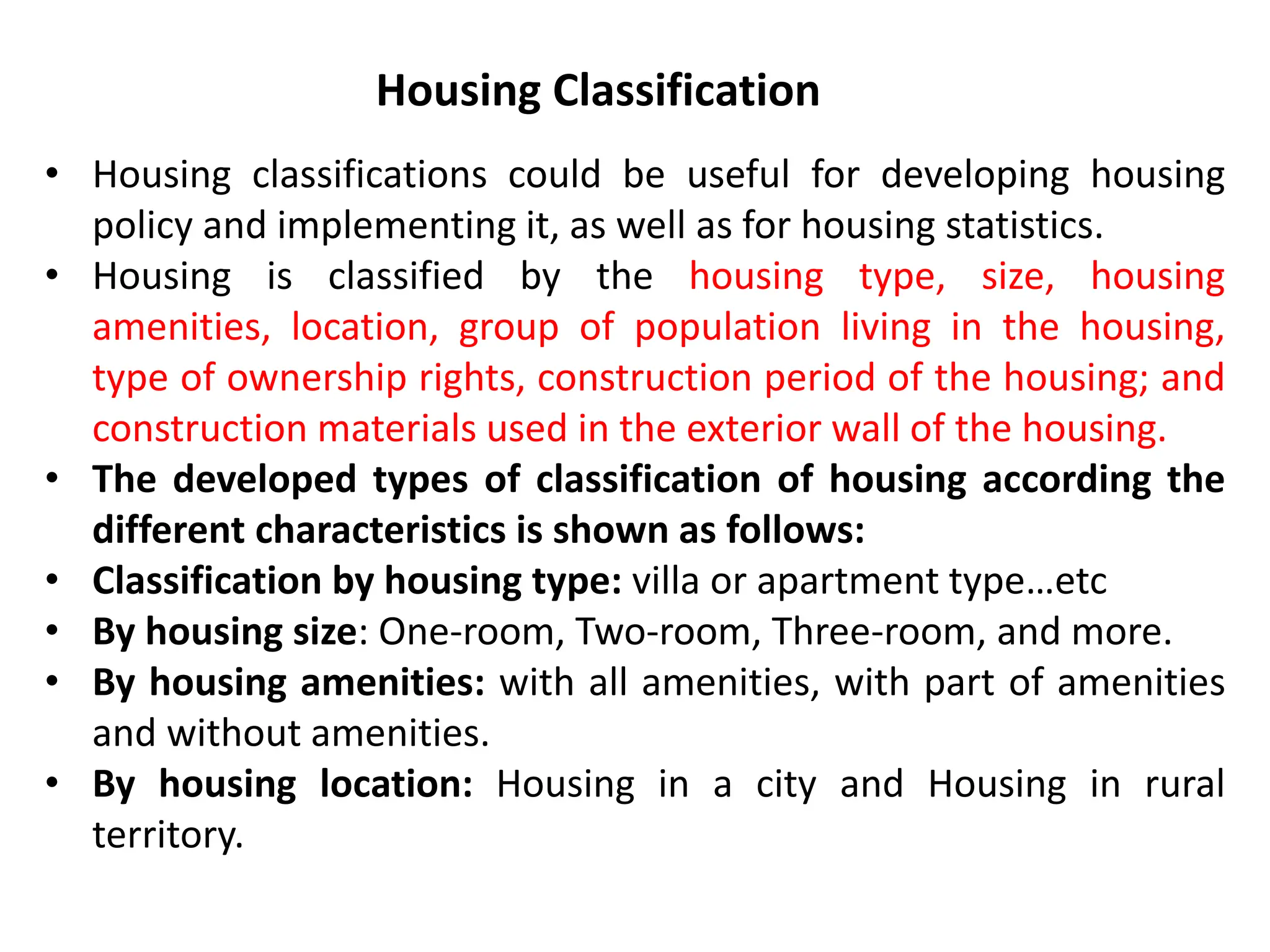 Portion One: Introduction to Housing .ppt | Government Support and Welfare | Financial Assistance