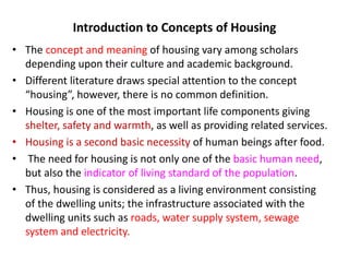 Portion One: Introduction to Housing .ppt