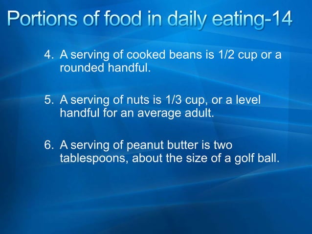 Portions Of Food In Daily Eating-14 | PPT