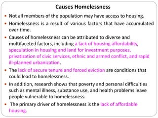 Portion Three Homelessness: Lecture Note.ppt