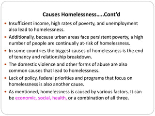 Portion Three Homelessness: Lecture Note.ppt
