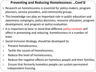 Portion Three Homelessness: Lecture Note.ppt