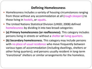 Portion Three Homelessness: Lecture Note.ppt