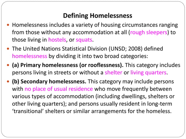 Portion Three Homelessness: Lecture Note.ppt
