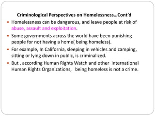Portion Three Homelessness: Lecture Note.ppt
