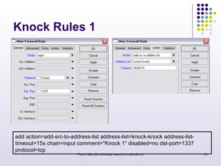MikroTik Firewall : Securing your Router with Port Knocking | PDF | Computer Networking | Computing