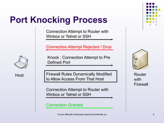 MikroTik Firewall : Securing your Router with Port Knocking | PDF | Computer Networking | Computing
