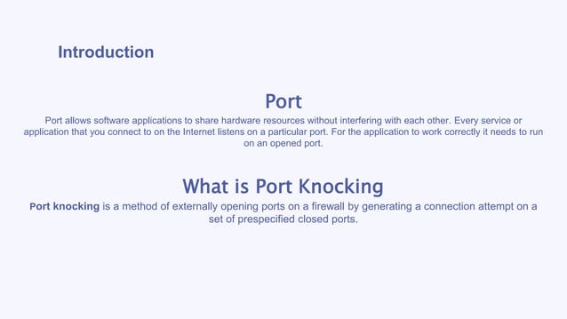 Port Knocking_Urooj.pptx | Internet | Computing