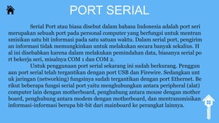 PORT KOMUNIKASI | PPT