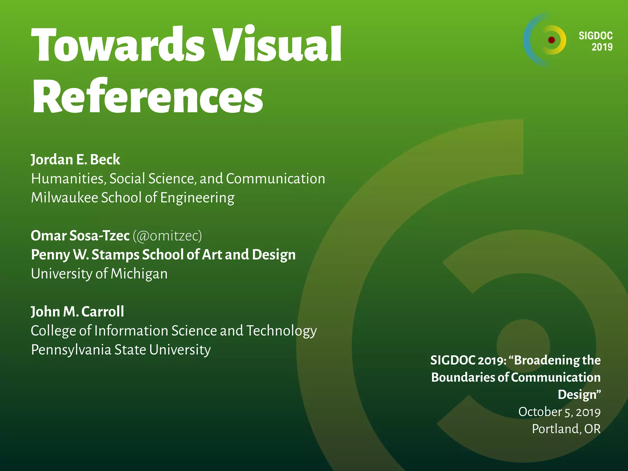 Communicating design-related intellectual influence: towards visual ...