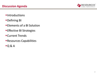 RGP Business Intelligence Overview | PPT
