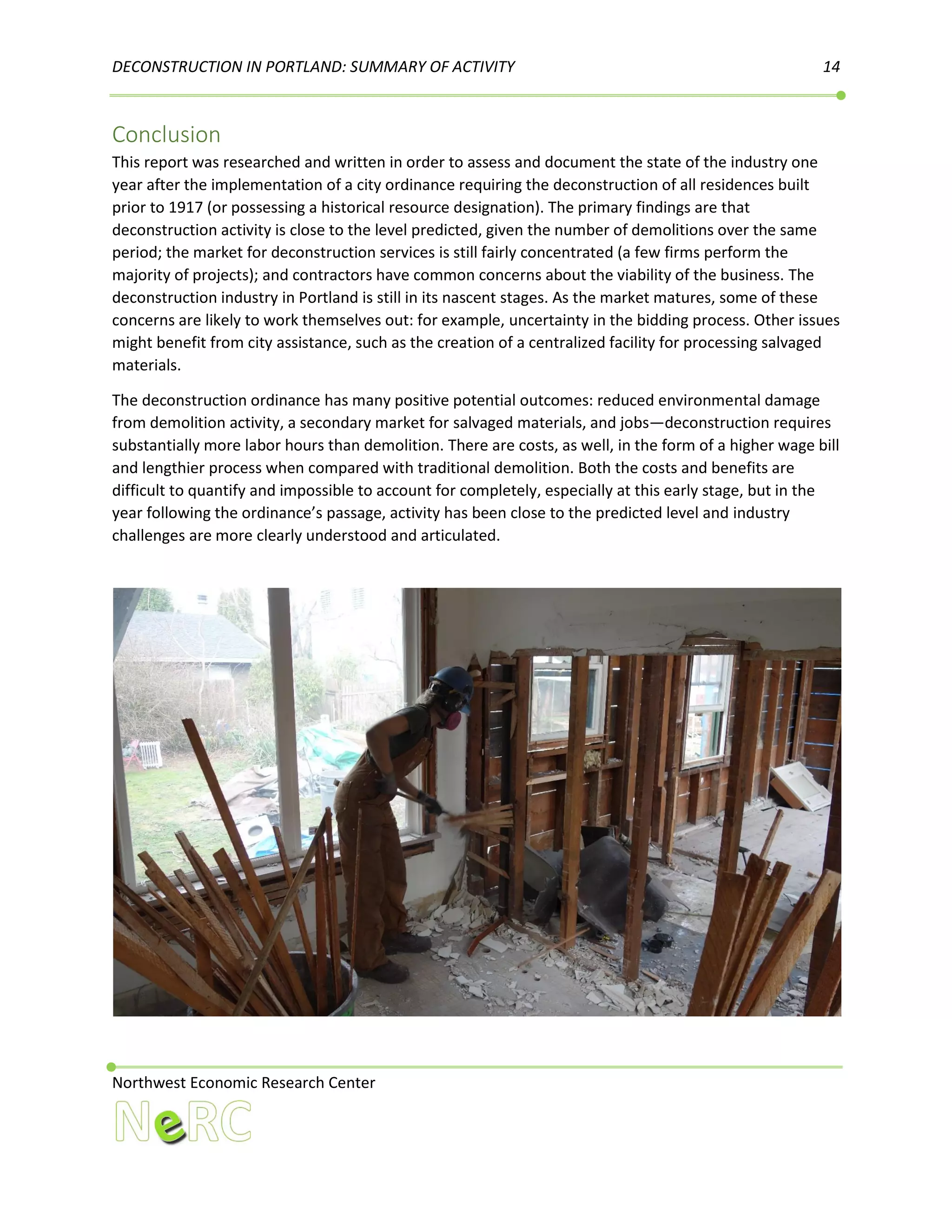 Deconstruction Report: Portland, Oregon November 2017 | PDF