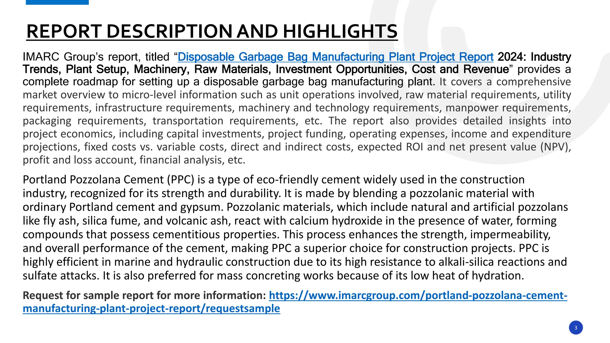 Portland Pozzolana Cement Manufacturing Plant Project Report.pptx