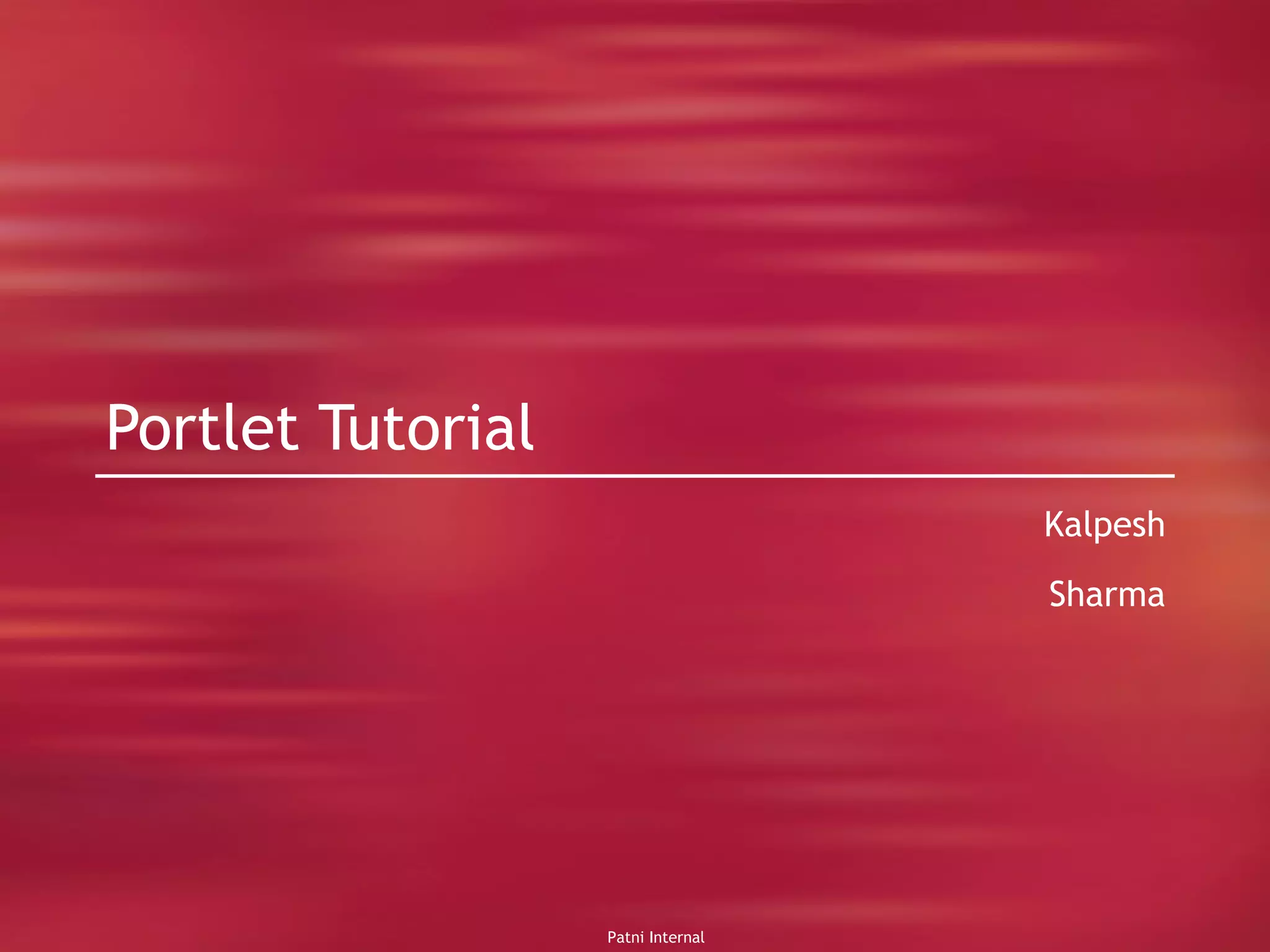 Portlet | PPT