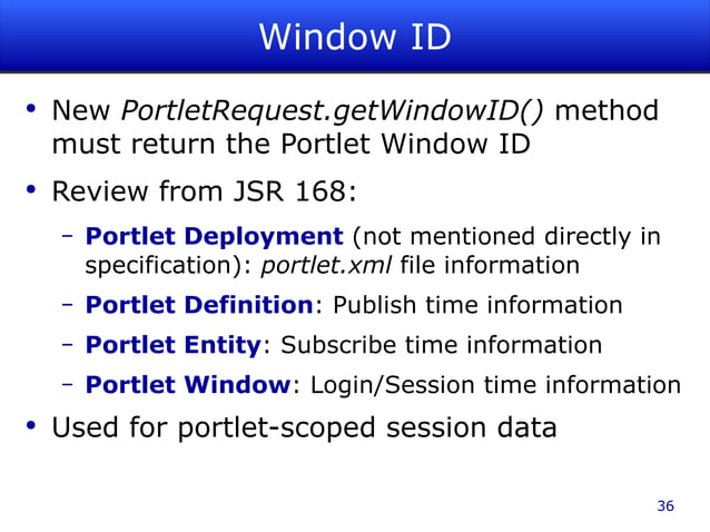 Java Portlet 2.0 (JSR 286) Specification | PPT