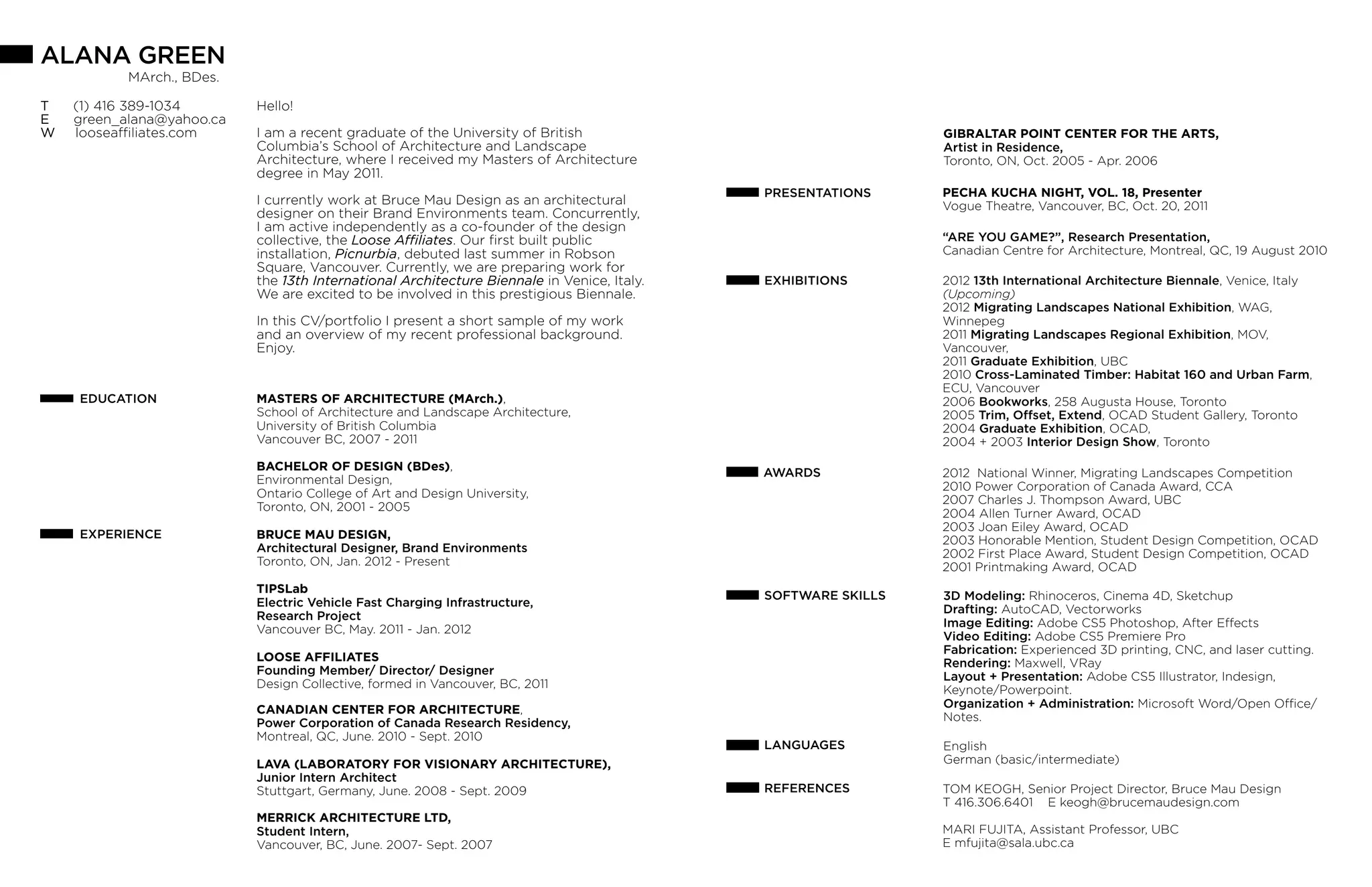 Portfolio and CV | PDF