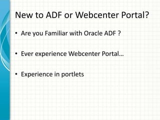 Webcenter Portlal training... | PPTX