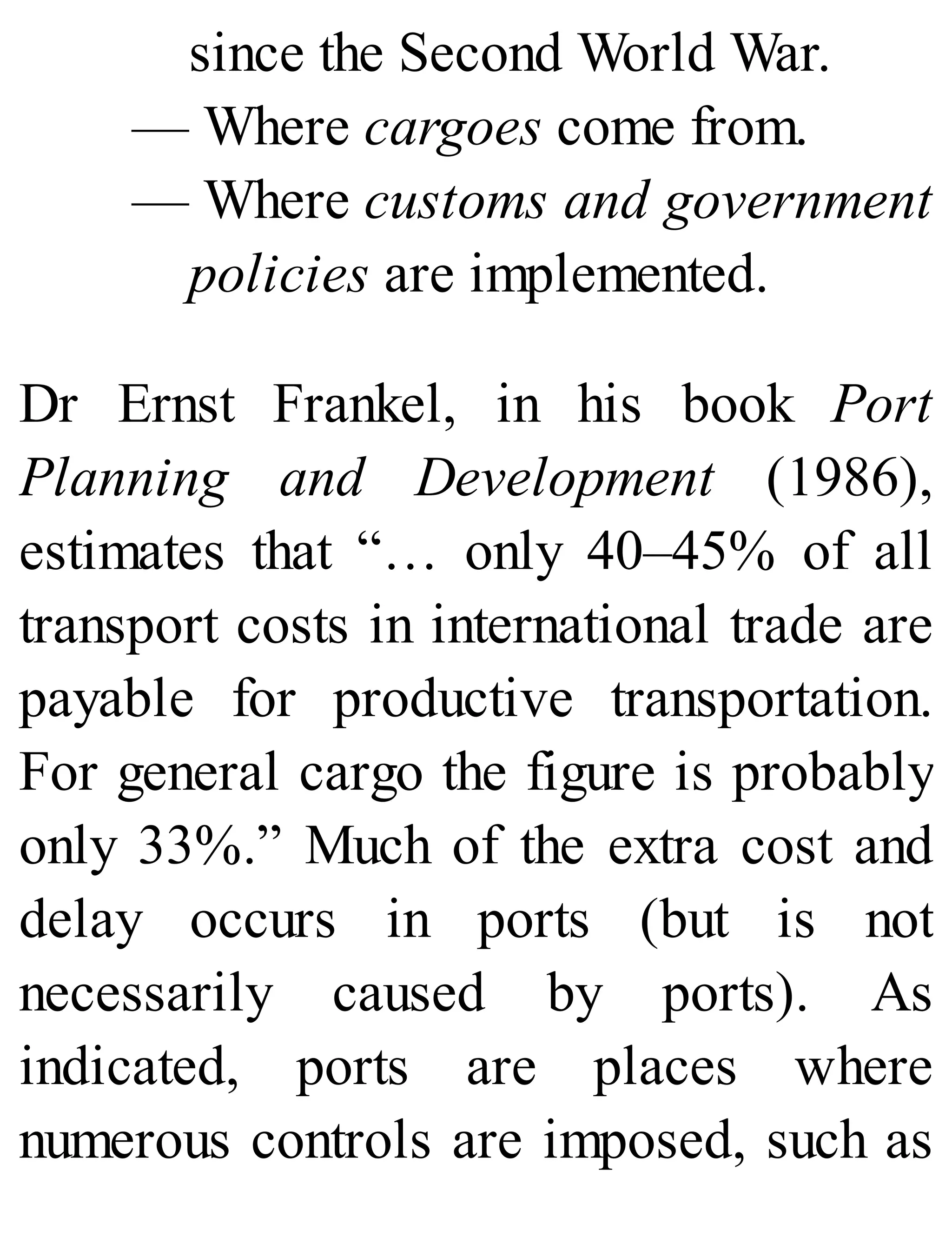 Port management and operations | PDF