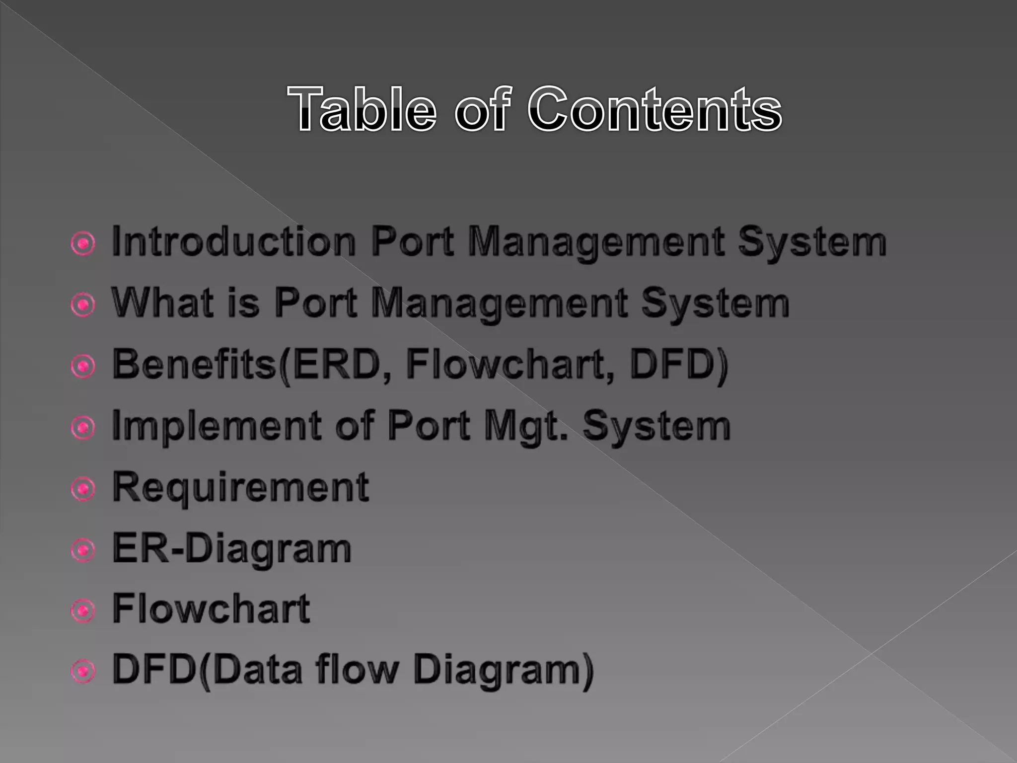 Port management System | PPTX