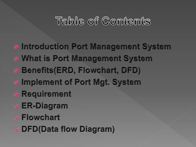 Port management System | PPTX