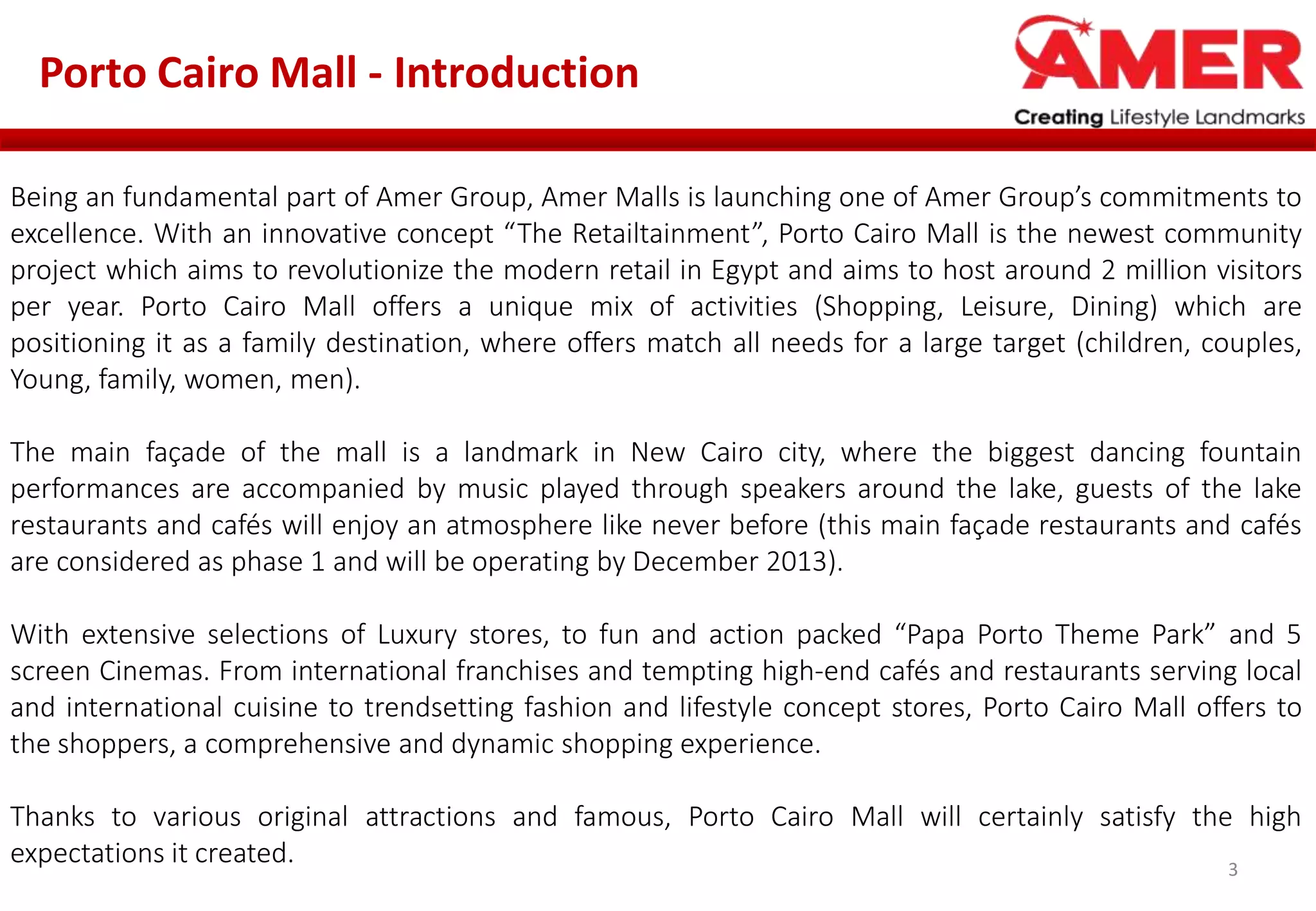 Porto cairo mall presentation | PPT