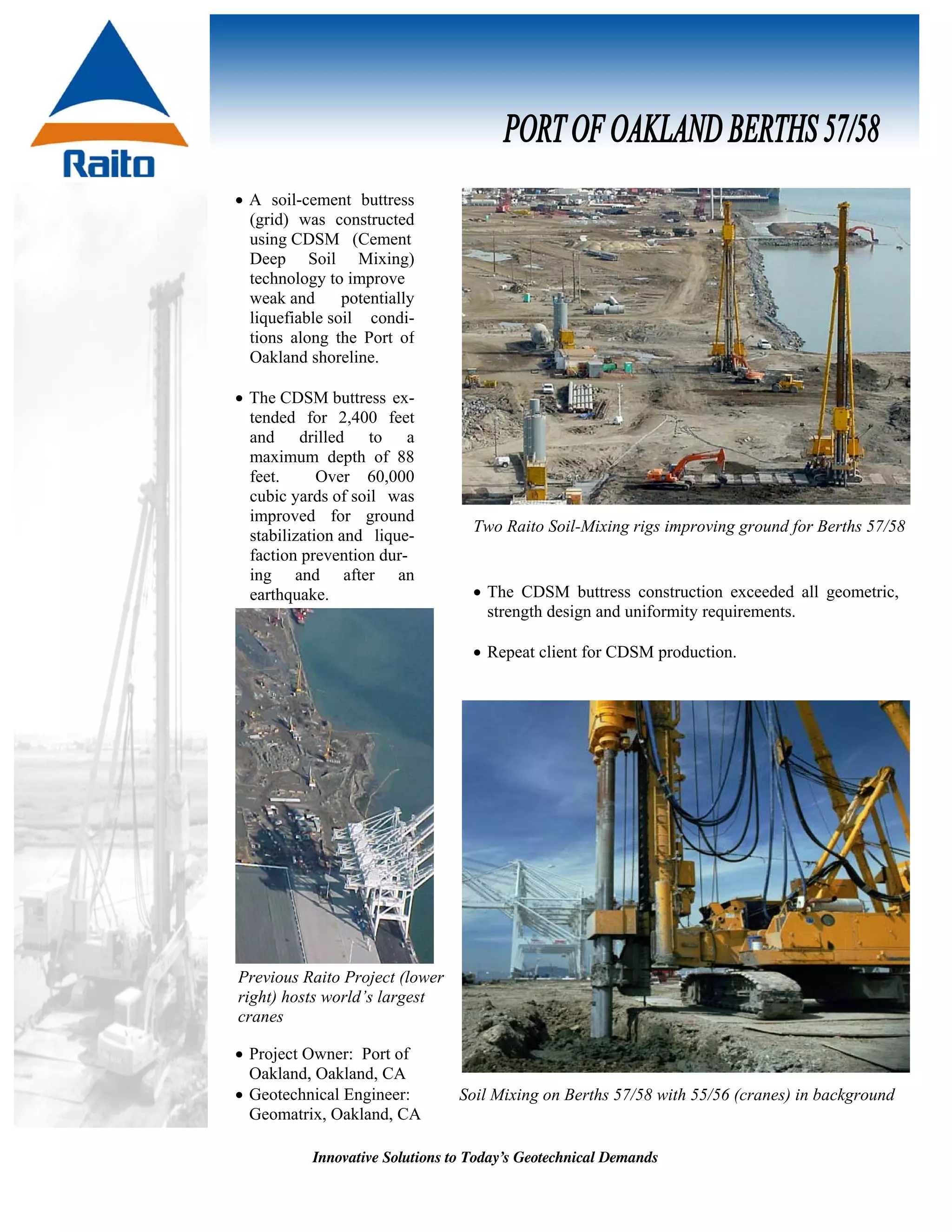 Port of oakland berths 57 58 | PDF