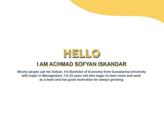 Portofolio - Achmad Sofyan Iskandar (updated) | PDF