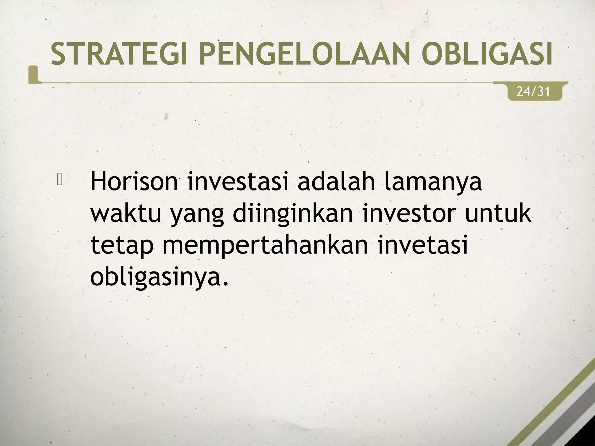 Portofolio investasi-bab-10-strategi-investasi-obligasi | PPT