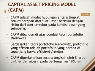 Portofolio investasi-bab-6-model-model-keseimbangan | PPT