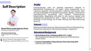 Portofolio_Daniel Chrisnanda Septrian Putra | PDF | Manufacturing ...