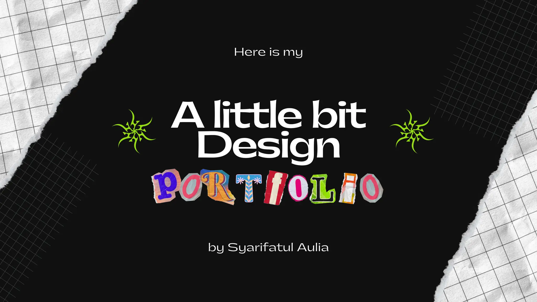 Portofolio Daring Perancang Grafis Retro Menyenangkan Oranye dan Ungu ...