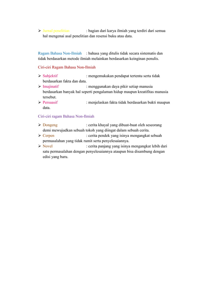 Portofolio mata kuliah farusa | DOCX