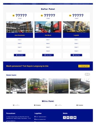 Portofolio Web Jasa Konstruksi dari Japersweb | PDF