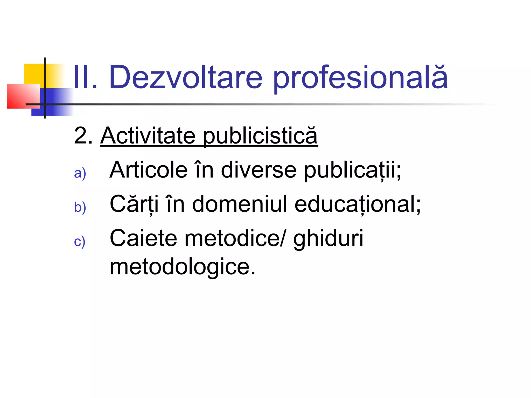 Portofoliul cadrului didactic | PPT