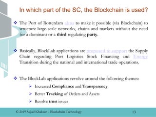 Port of rotterdam & Blockchain | PPTX