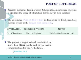 Port of rotterdam & Blockchain | PPT