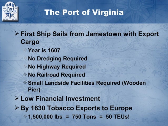 Port Of Virginia 101 | PPT