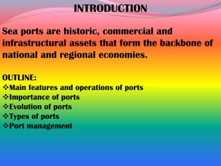 Port operations & management slideshow | PPTX