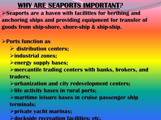 Port operations & management slideshow | PPTX